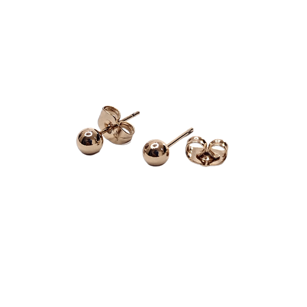 DORMILONAS LISAS MINIS | Aretes pegaditos – 3 mm | Laminado en oro – Stelar