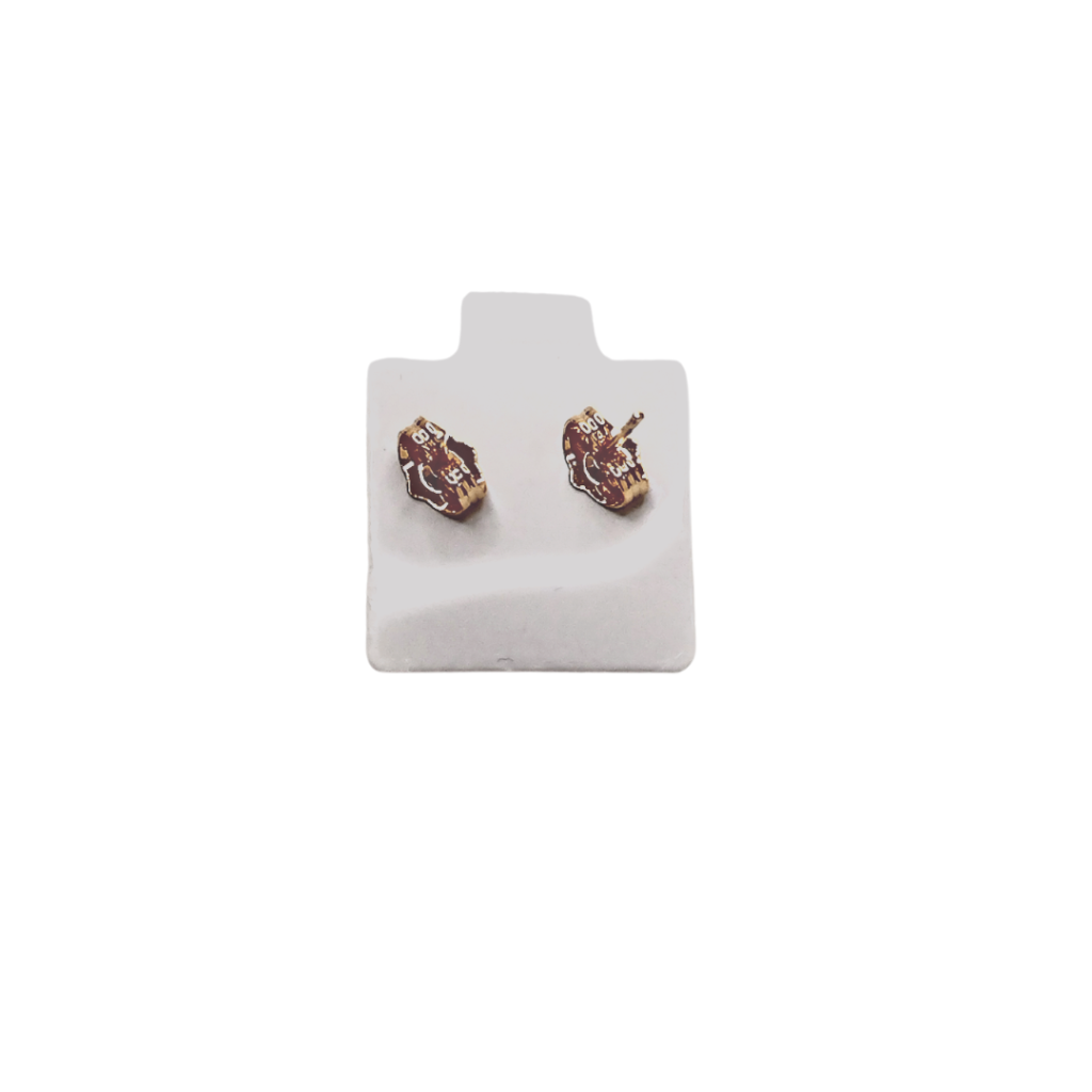 DORMILONAS LISAS MINIS | Aretes pegaditos – 3 mm | Laminado en oro – Stelar